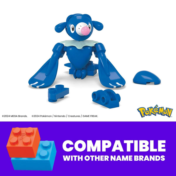 MEGA Pokémon Popplio Building Toy Kit, Poseable Action Figure (24 Piec ...