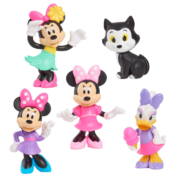 Disney Junior Minnie Mouse Mini Figures 5‑Pack – Minnie (3 Looks), Dai ...